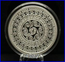 1 oz Silver Proof Celtic Swirls Silver Shield. 999 Pure COA BOX 2023 ...